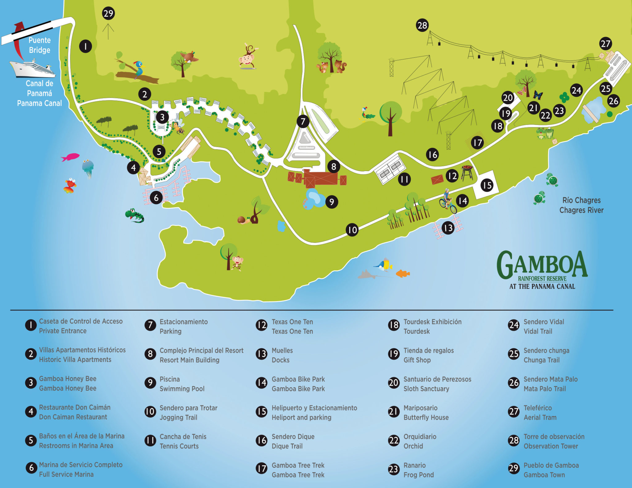 MAP GAMBOA - Gamboa Rainforest Reserve